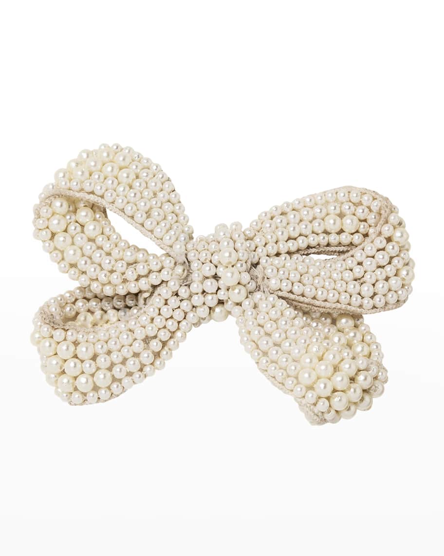Jennifer Behr Bella Pearly Bow Hair Clip | Neiman Marcus
