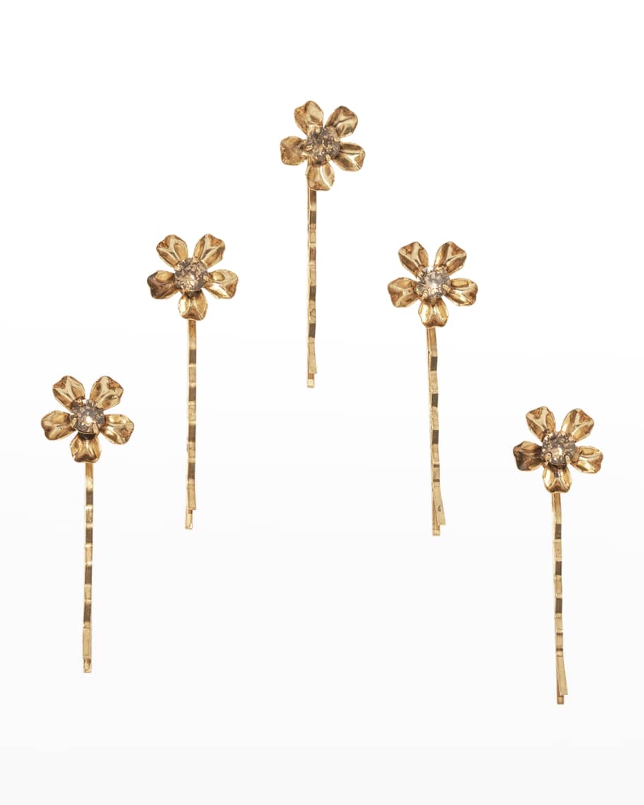 Jennifer Behr Emelia Flower Bobby Pins, Set of 5 | Neiman Marcus