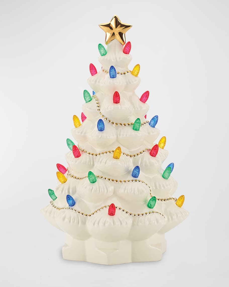 Lenox Treasured Traditions Light-Up Tree Figurine | Neiman Marcus