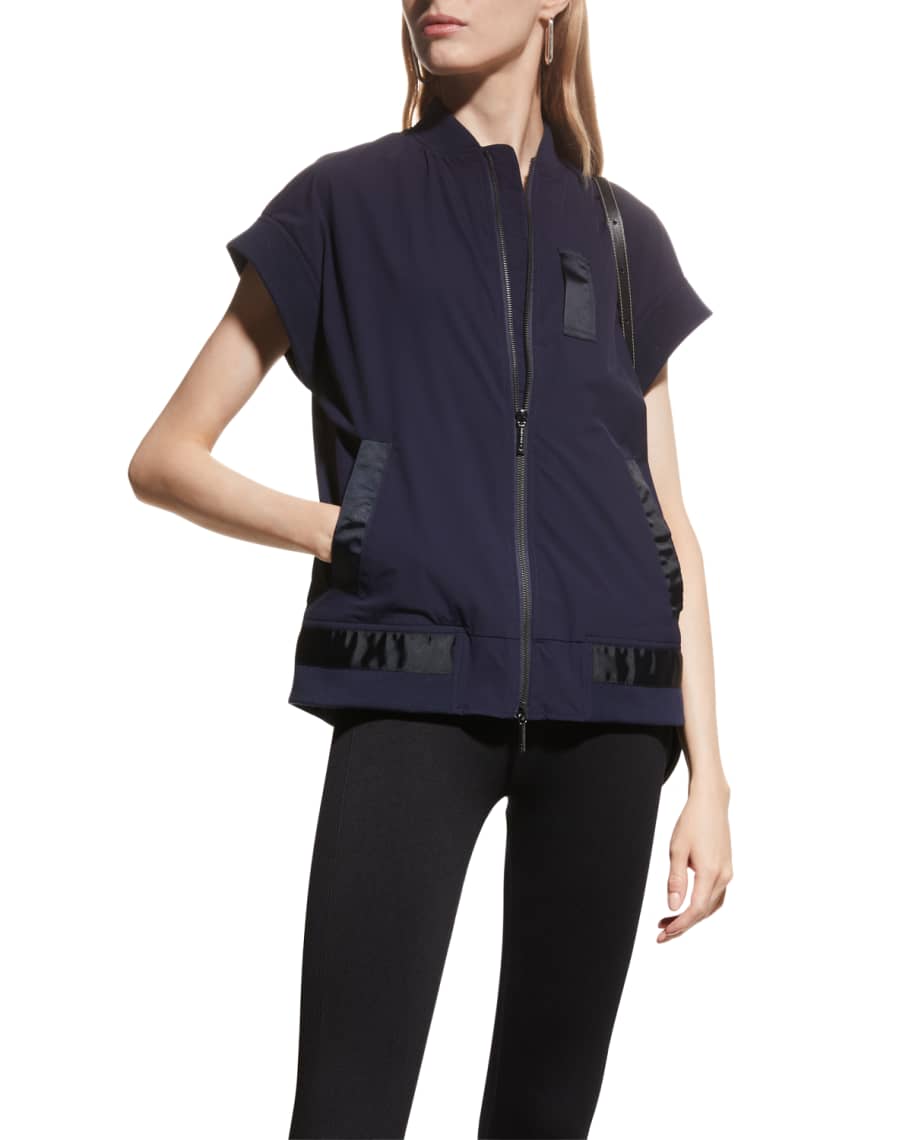 Anatomie Amity Cap-Sleeve Bomber Vest | Neiman Marcus