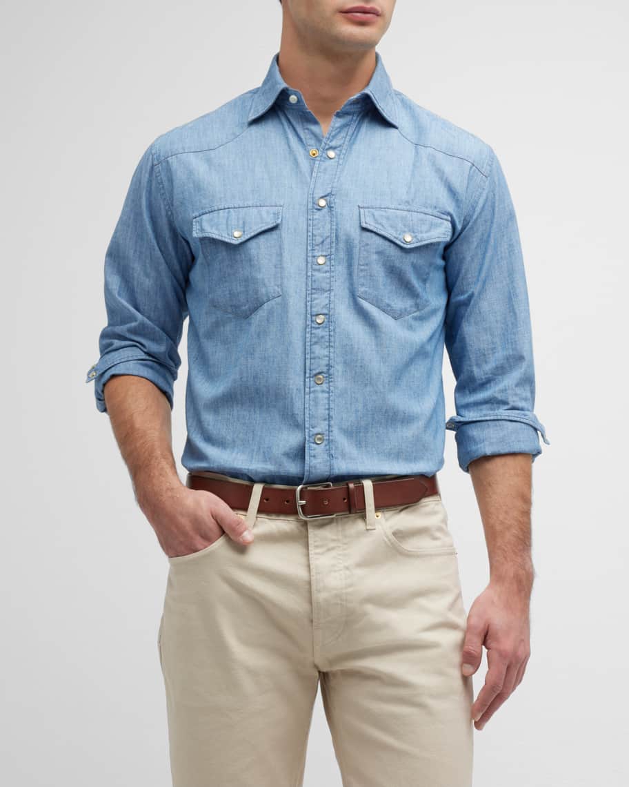 Sid Mashburn Men's Western Work Sport Shirt | Neiman Marcus