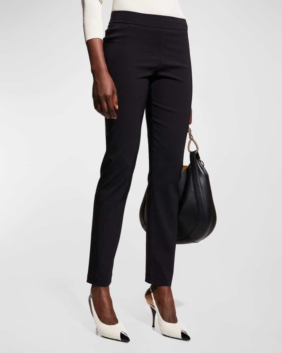 Avenue Montaigne Billy Stretch Straight-Leg Pants | Neiman Marcus