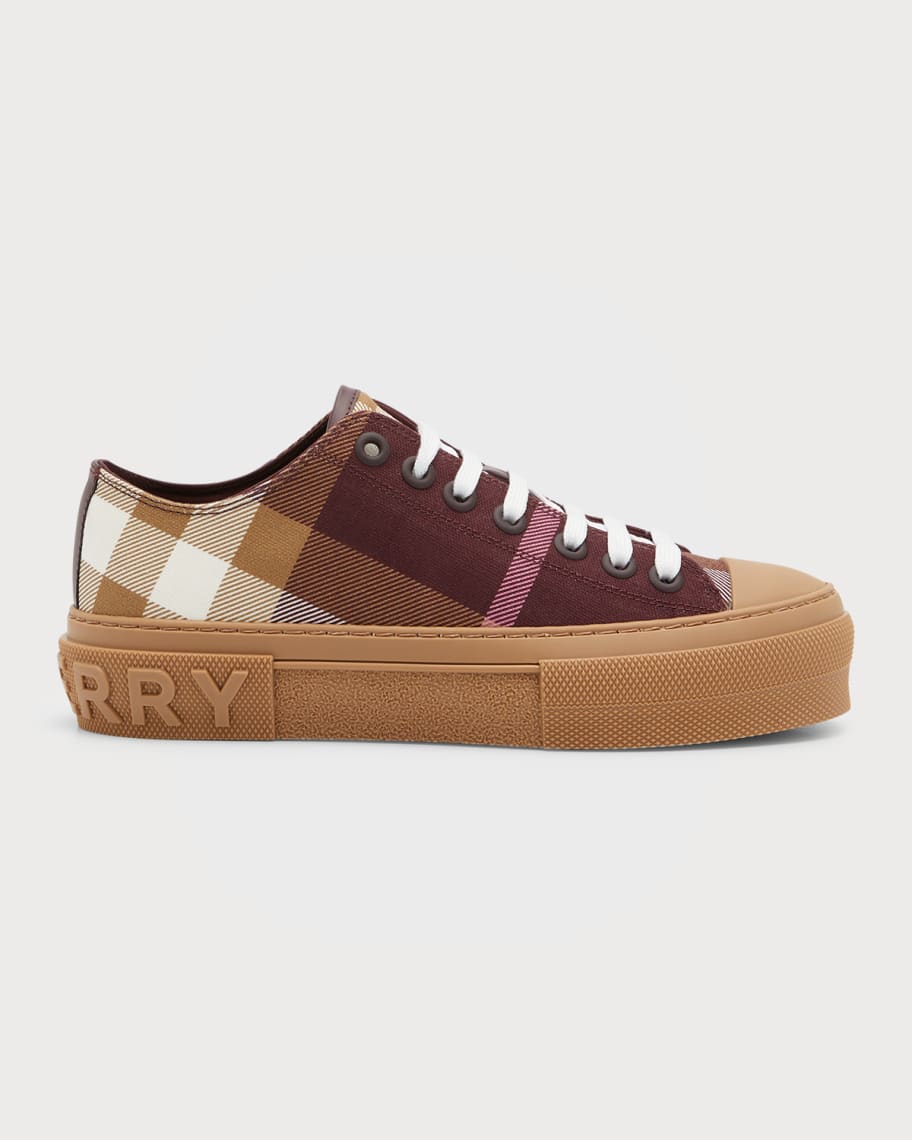 Burberry Jack Check Low-Top Sneakers | Neiman Marcus