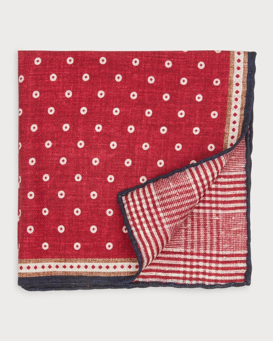 Brunello Cucinelli Men's Double Face Pocket Square | Neiman Marcus