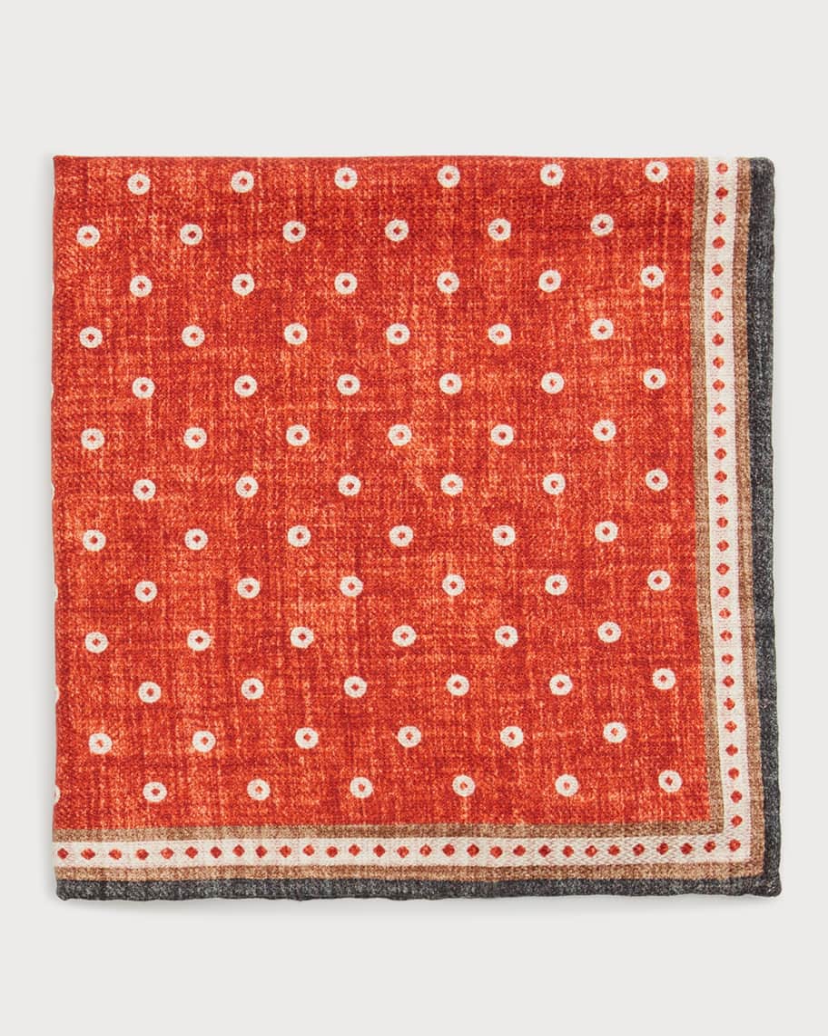 Brunello Cucinelli Men's Double Face Pocket Square | Neiman Marcus