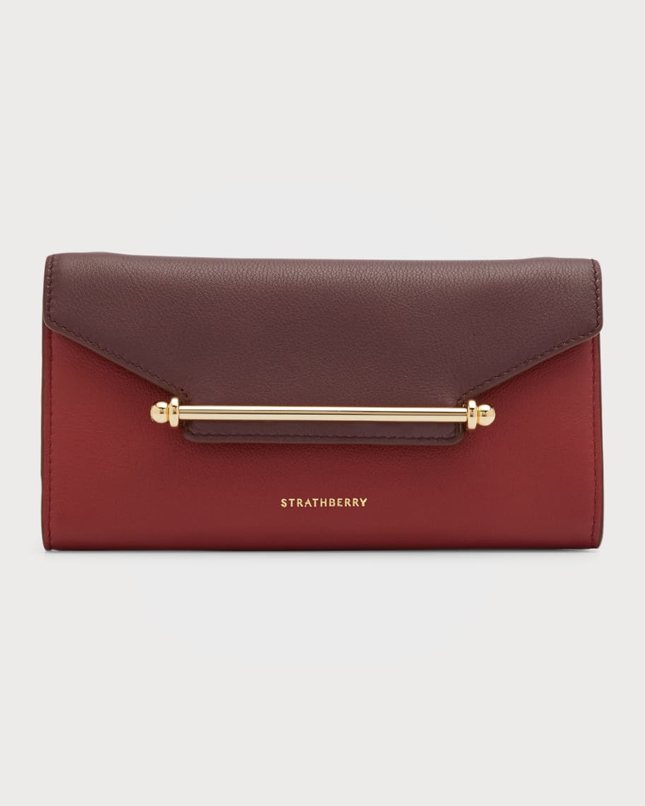 STRATHBERRY Multrees Bicolor Leather Wallet on Chain | Neiman Marcus