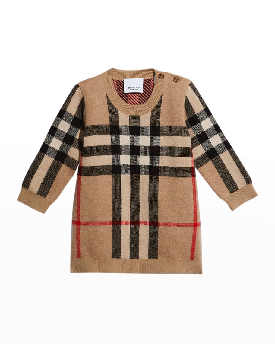 Burberry Girl's Gerard Cashmere Sweater Dress, Size 3M-12M | Neiman Marcus