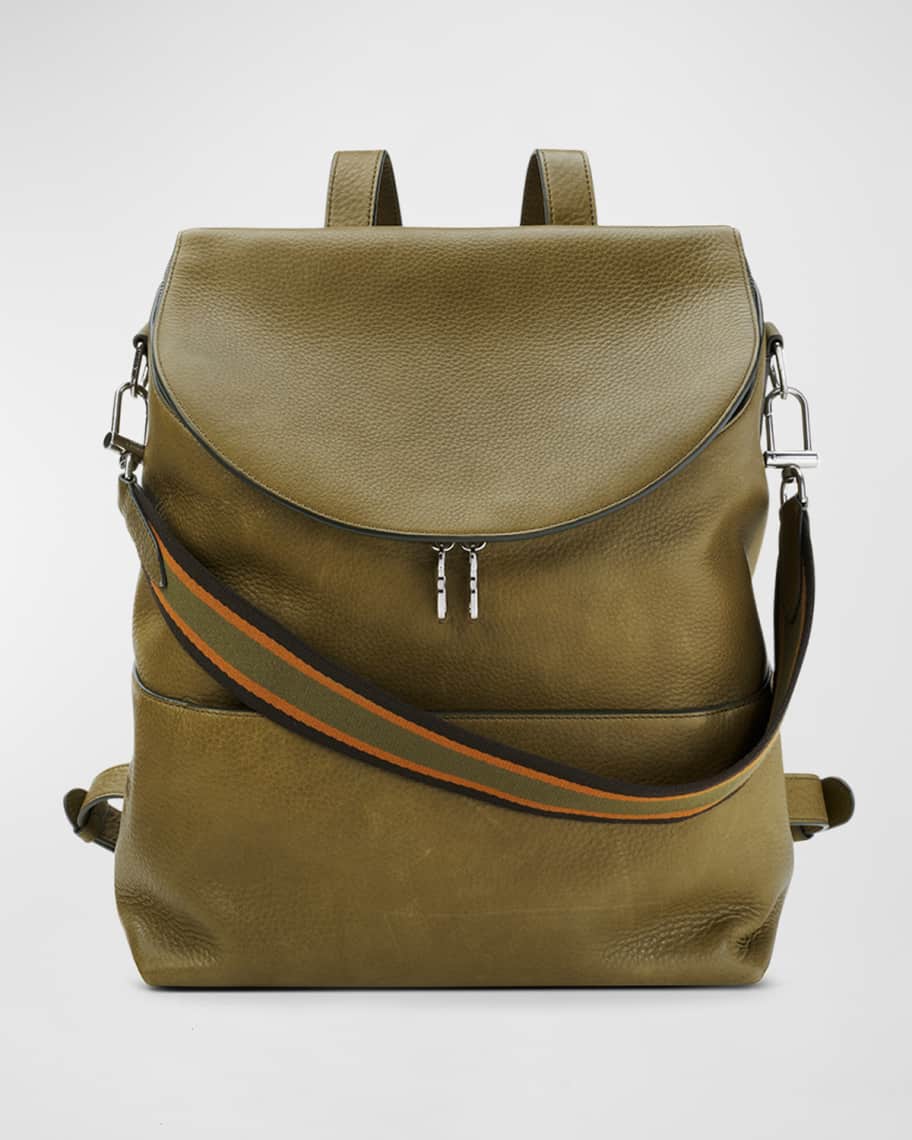 Shinola Convertible Pocket Grain Leather Backpack | Neiman Marcus