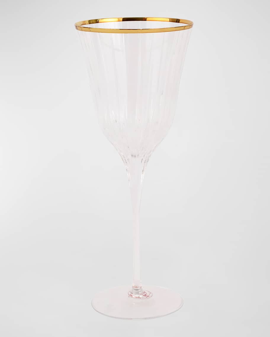 Vietri Natalia Gold Rim Water Glass | Neiman Marcus