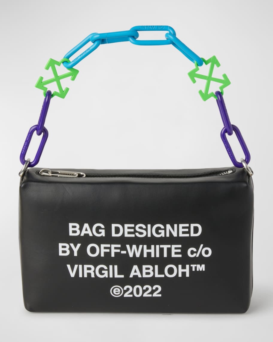 Off-White Block Logo Pouch Top-Handle Bag | Neiman Marcus