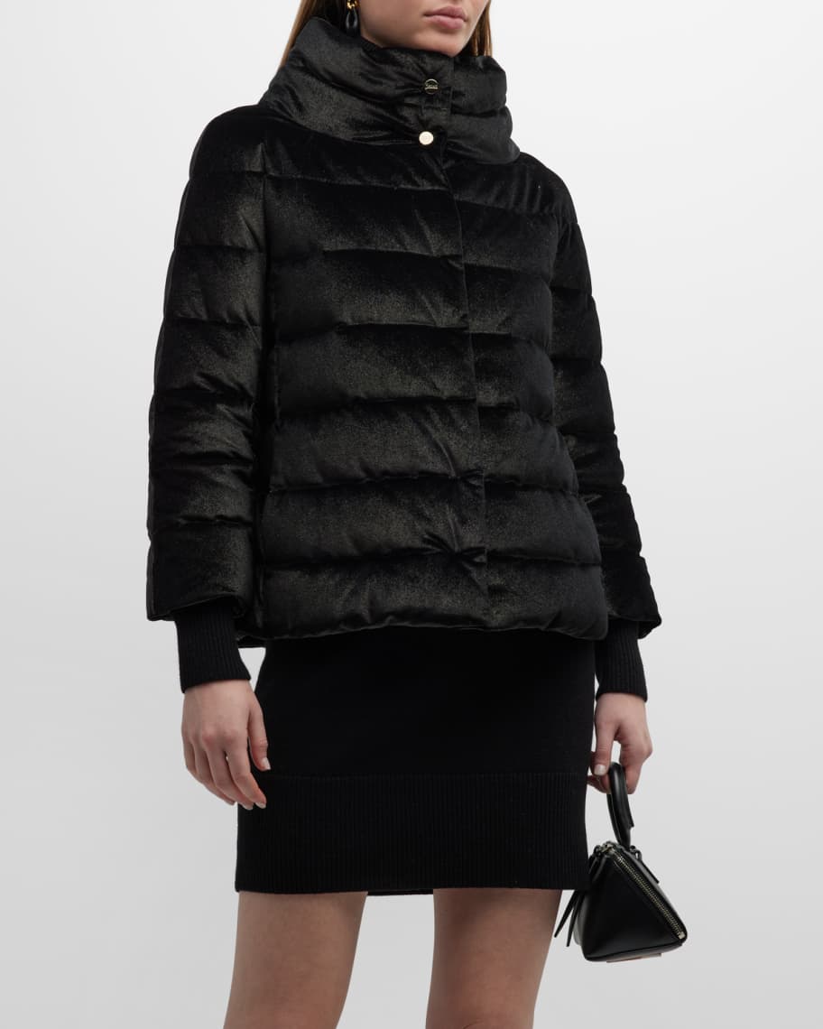 Herno Velvet Shine Puffer Jacket | Neiman Marcus