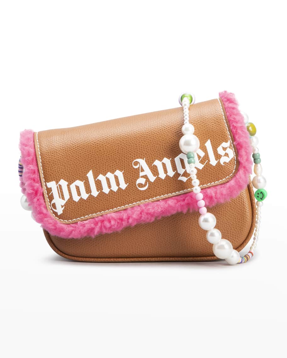 Palm Angels Crash Beaded Leather Crossbody Bag | Neiman Marcus