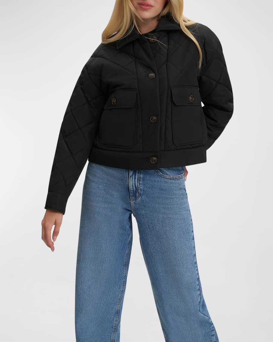 NOIZE Flavia Quilted Crop Jacket | Neiman Marcus