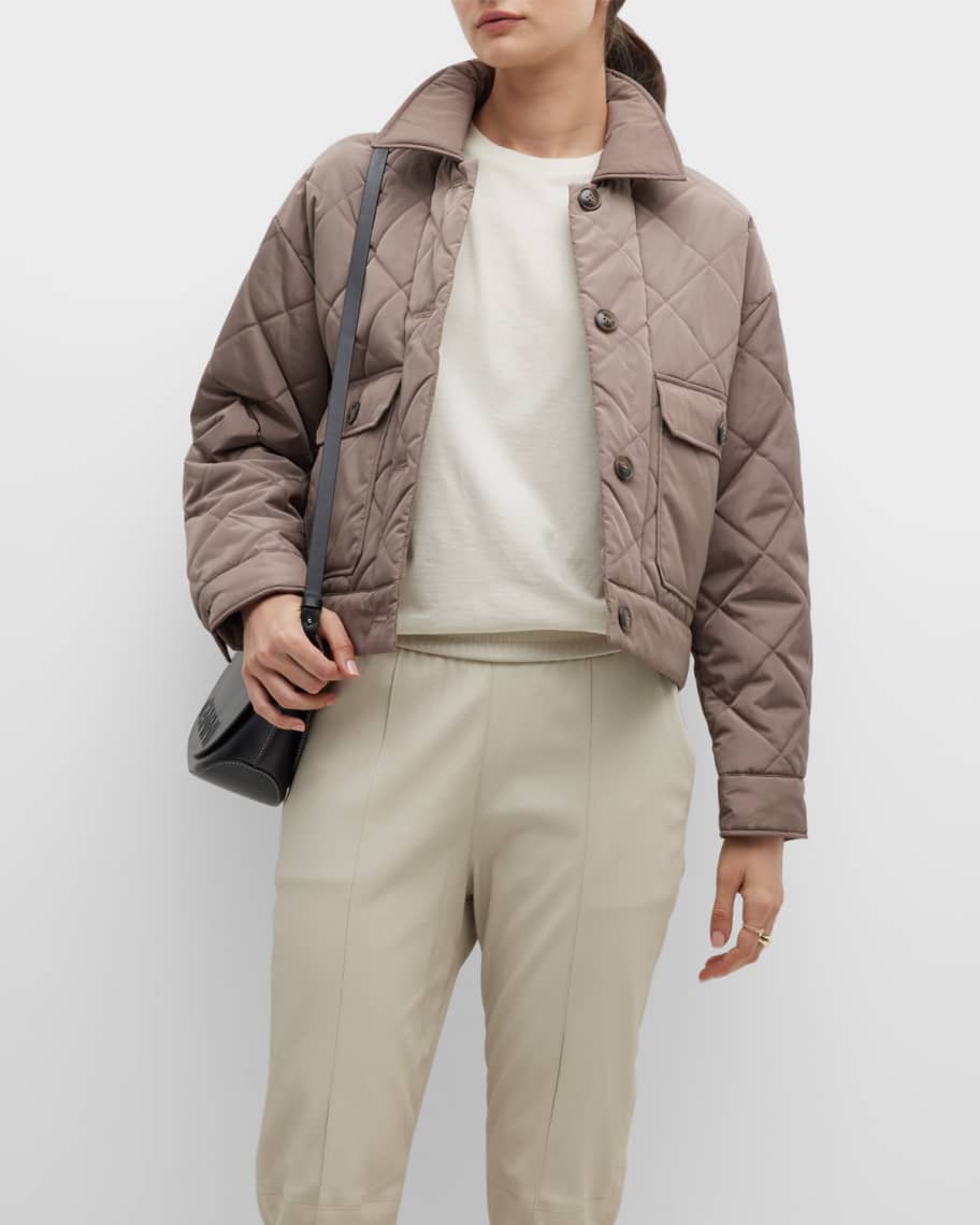 NOIZE Flavia Quilted Crop Jacket | Neiman Marcus