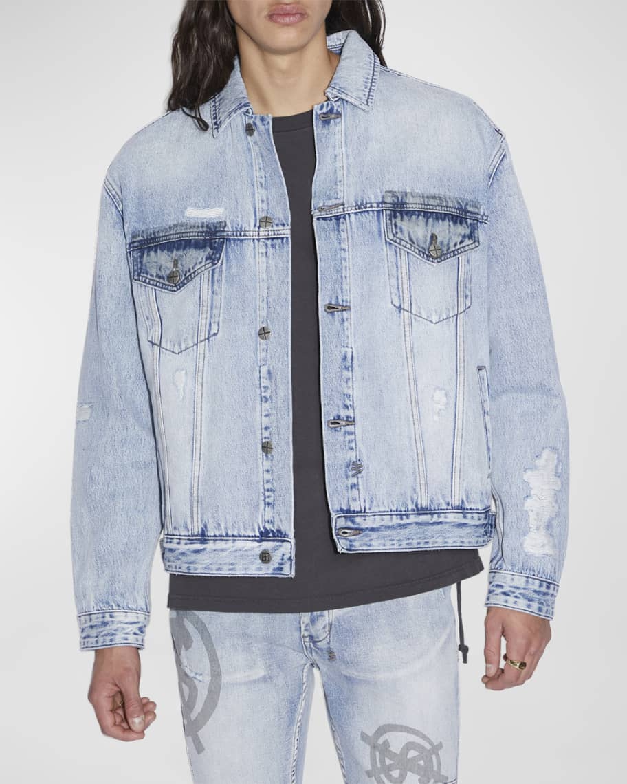 Ksubi Men's Oh G Dollar Denim Trucker Jacket | Neiman Marcus