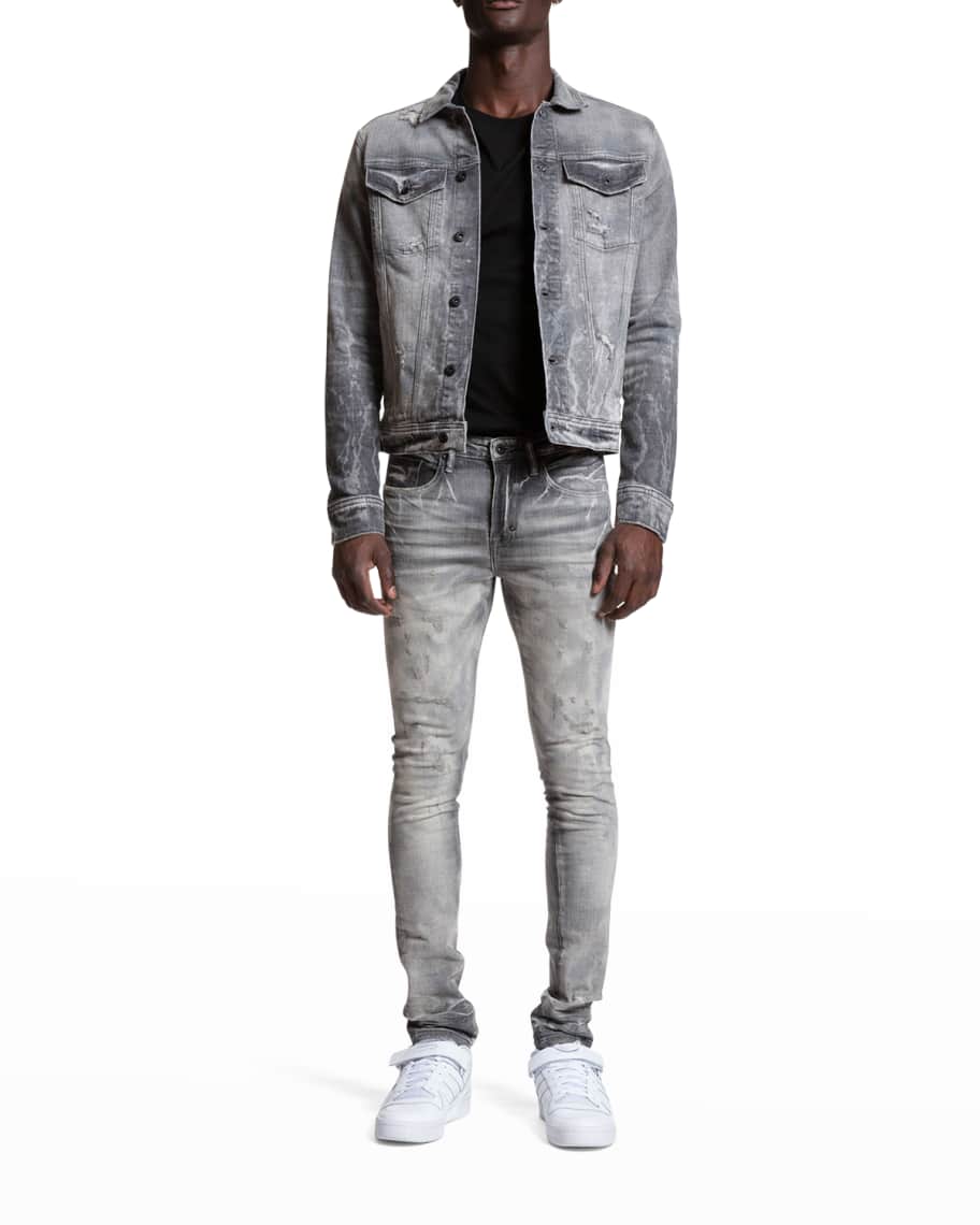 PRPS Men's Distressed Denim Trucker Jacket | Neiman Marcus