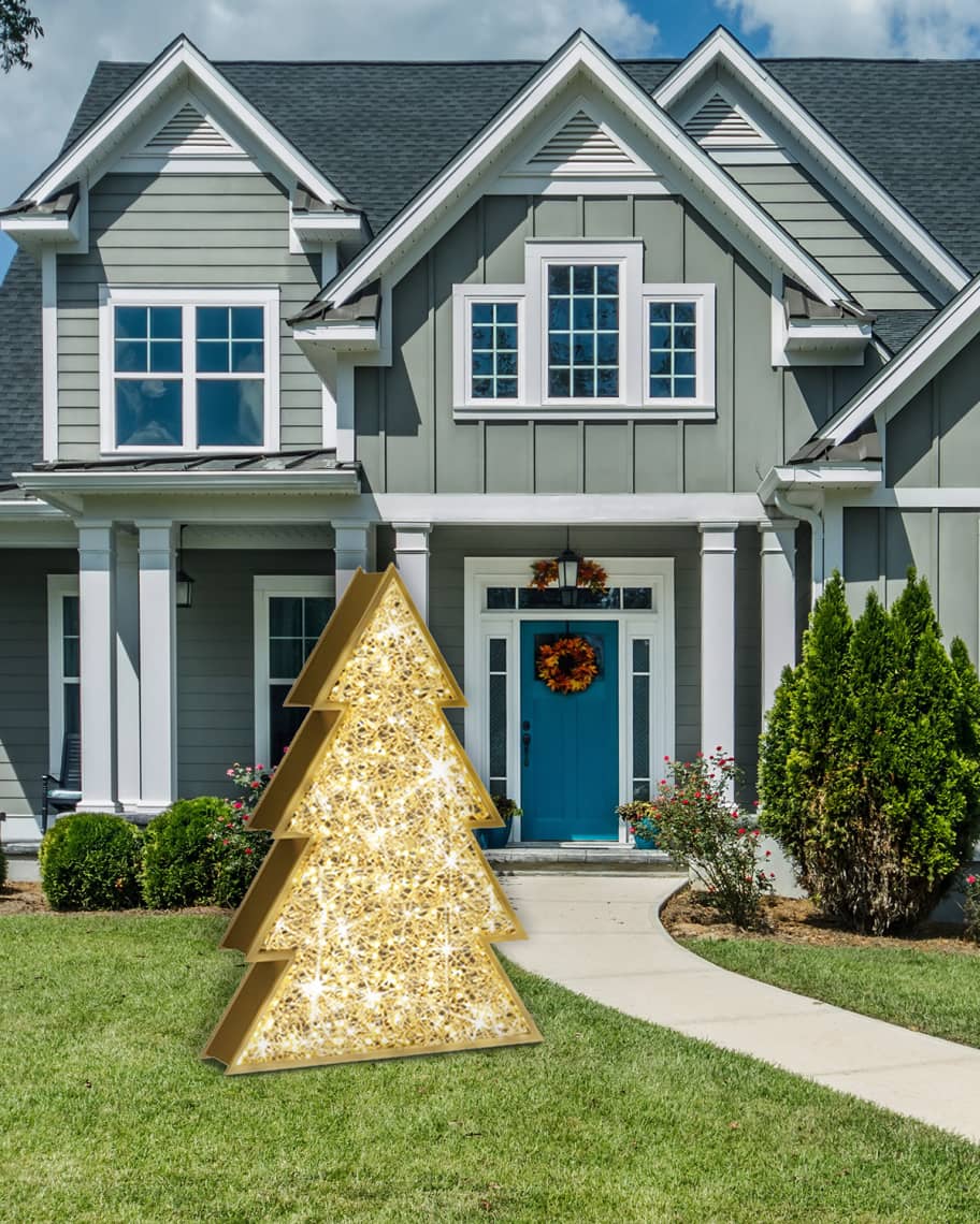 Barcana 3D Net LED Christmas Tree Outdoor Decoration, 48" | Neiman Marcus