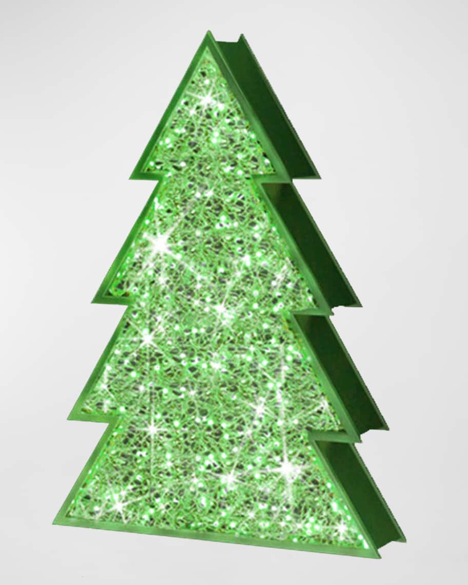 Barcana 3D Net LED Christmas Tree Outdoor Decoration, 48" | Neiman Marcus