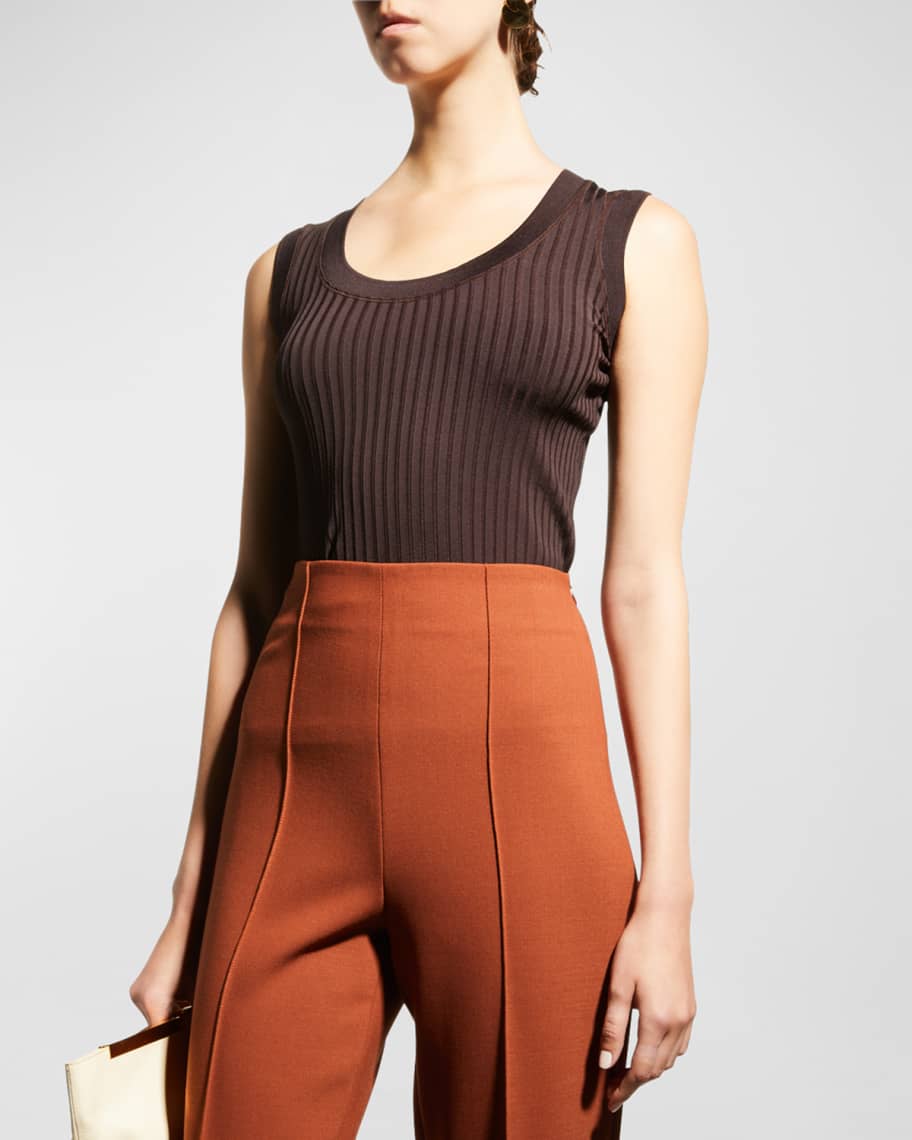 Rohe Eddy Ribbed Scoop-Neck Tank Top | Neiman Marcus