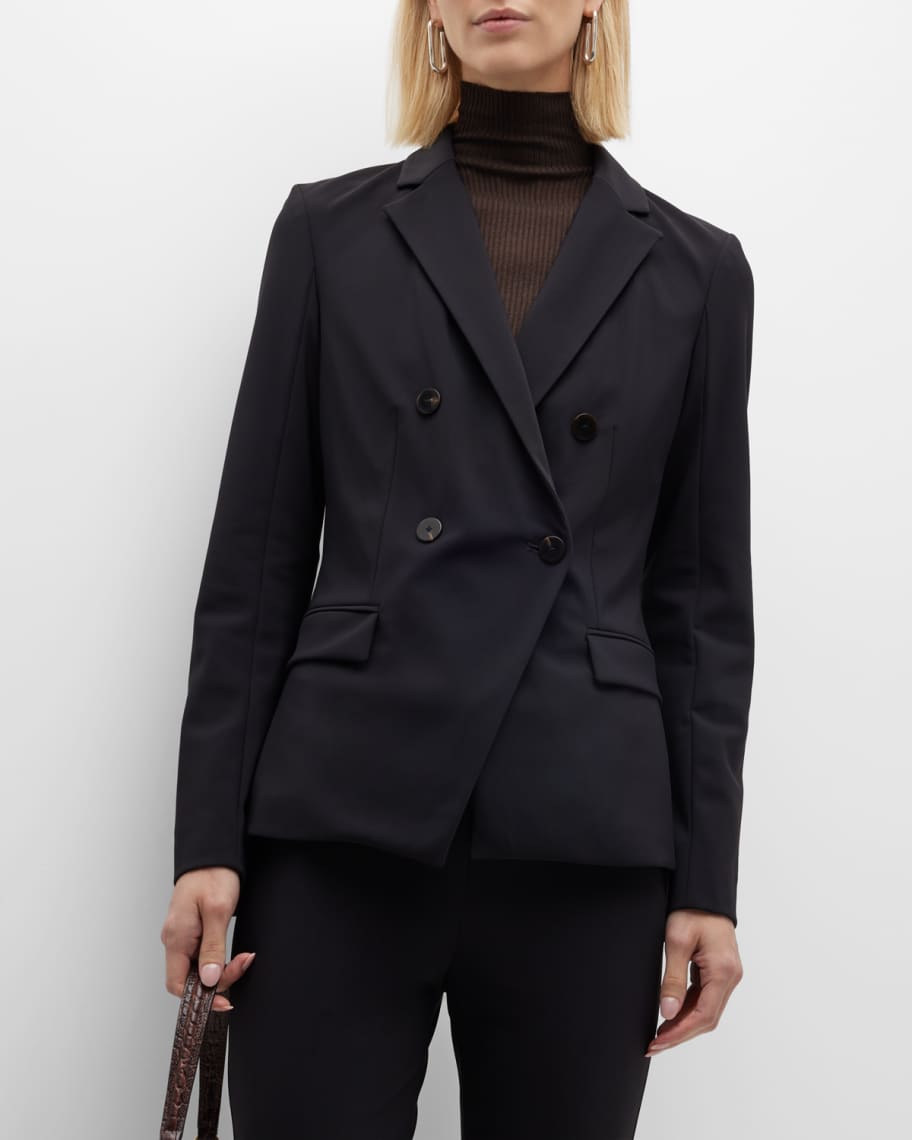 Theory Double-Breasted Ankled Jacket | Neiman Marcus