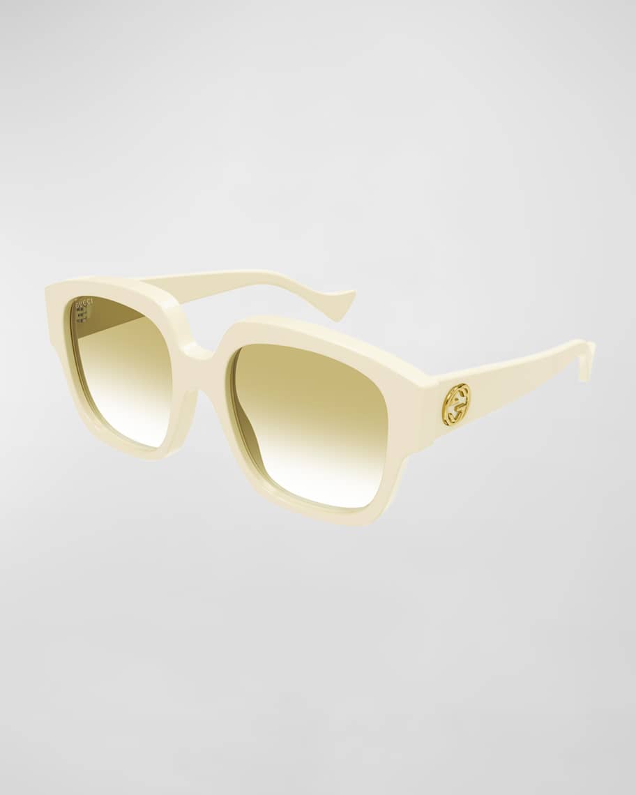Gucci Gradient GG Rectangle Acetate Sunglasses | Neiman Marcus