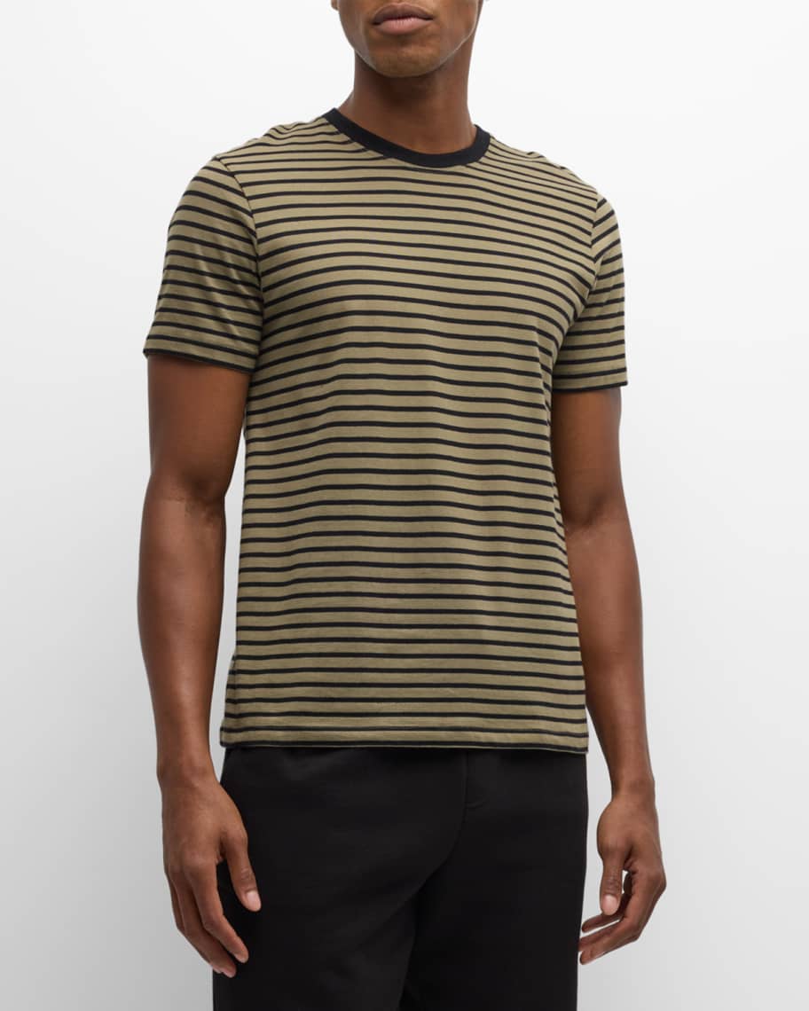 FRAME Men's Striped Crew T-Shirt | Neiman Marcus