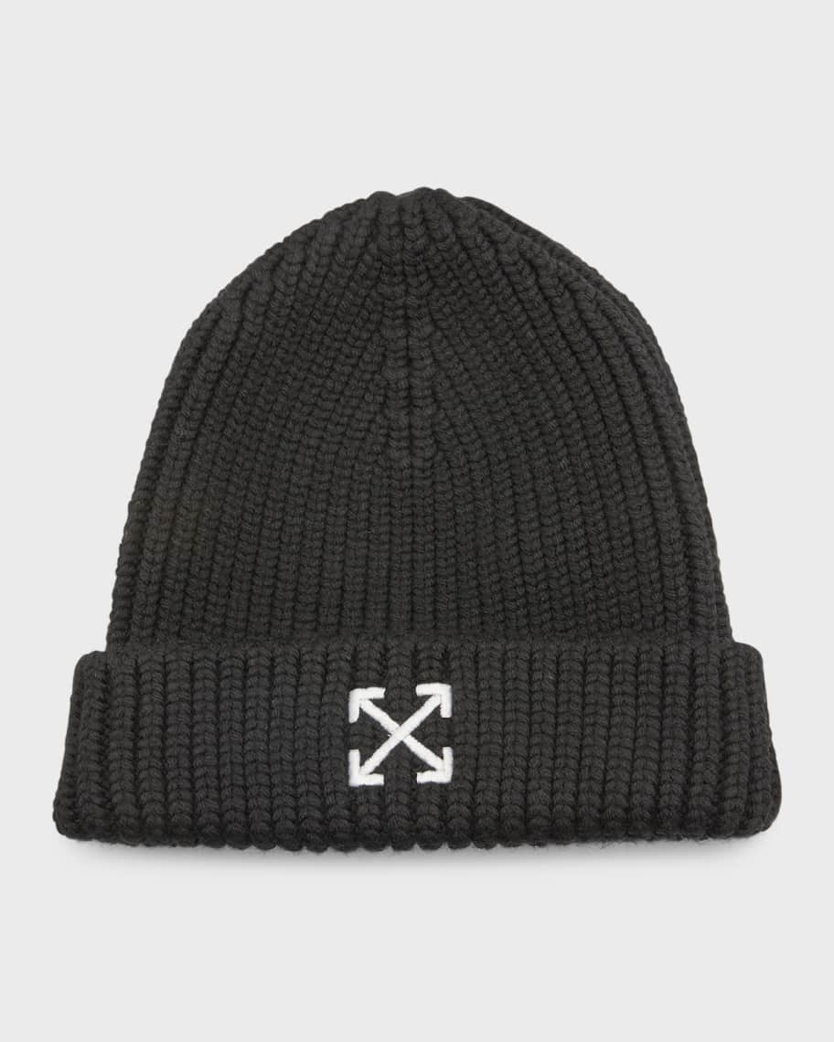 Off-White Men's Arrow Wool-Knit Beanie Hat | Neiman Marcus