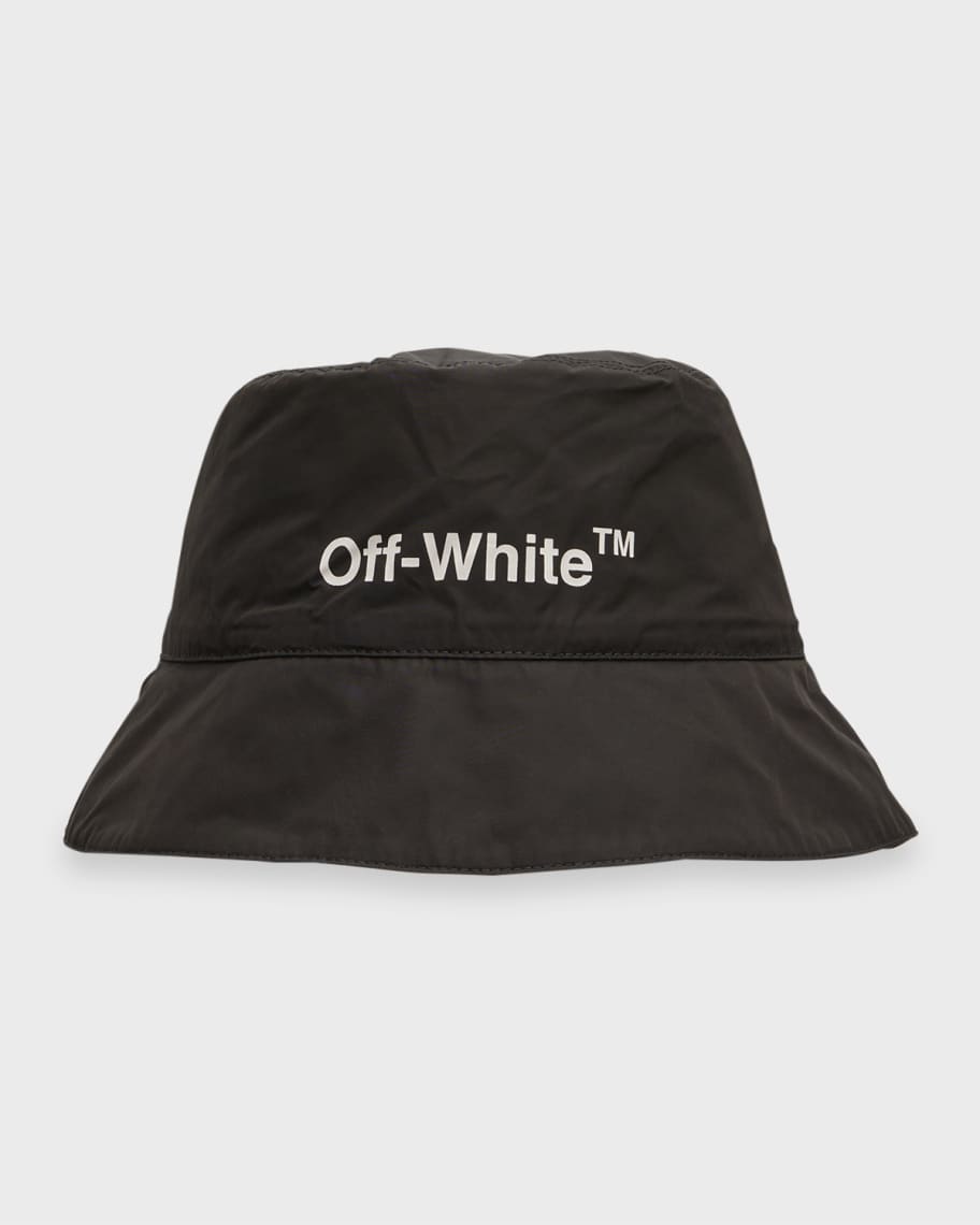 Off-White Men's Helvet Packable Drawcord Bucket Hat | Neiman Marcus