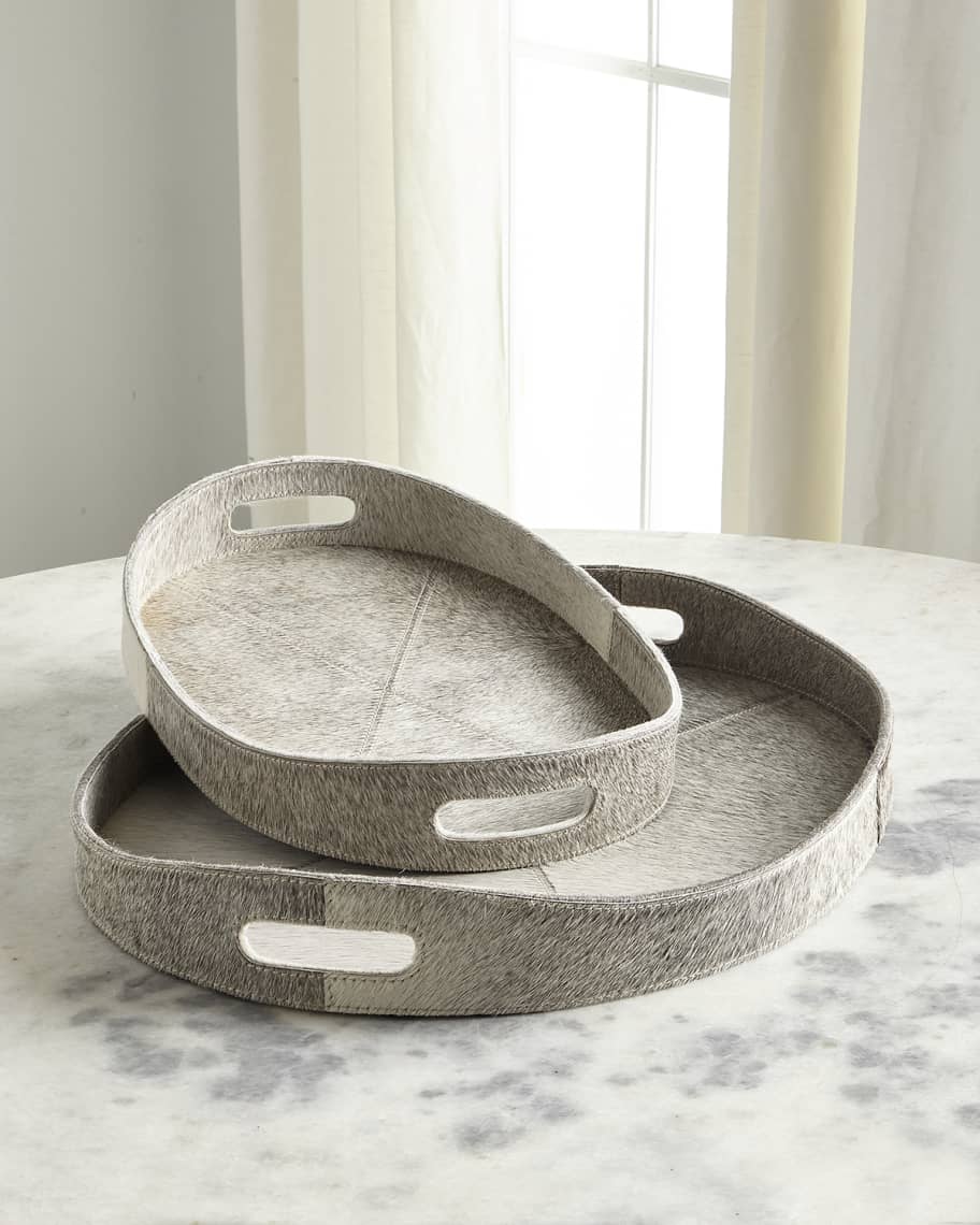 Regina Andrew Andres Hair On Hide Tray, Set of 2 | Neiman Marcus