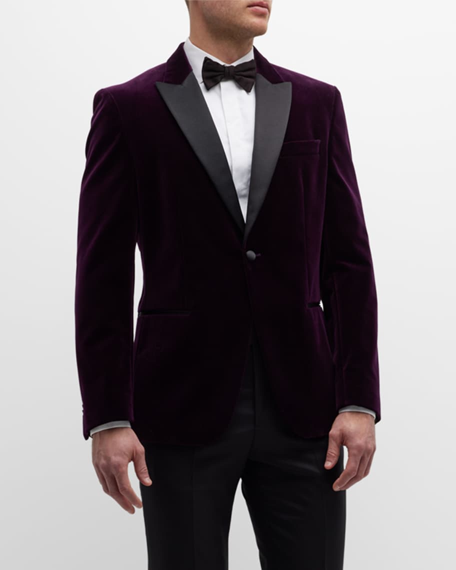 BOSS Men's Velvet Peak-Lapel Tuxedo Jacket | Neiman Marcus