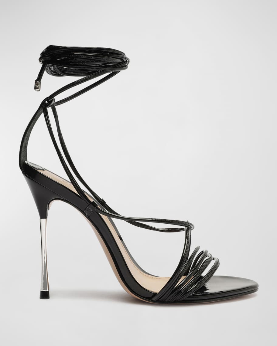 Schutz Adeline Strappy Ankle-Tie Sandals | Neiman Marcus