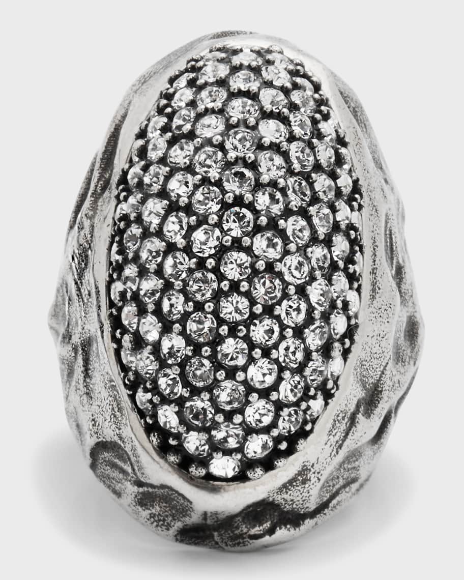 Saint Laurent Brass Strass Ring | Neiman Marcus