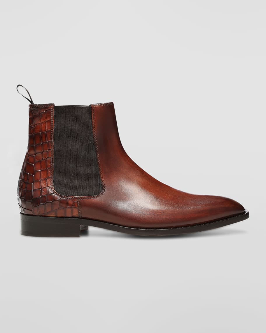 Donald Pliner Men's Sloan-43 Leather Chelsea Boots | Neiman Marcus