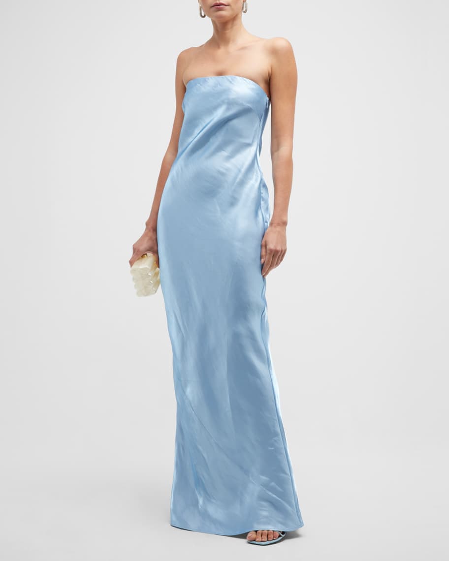 Cult Gaia Perla Strapless Column Gown | Neiman Marcus