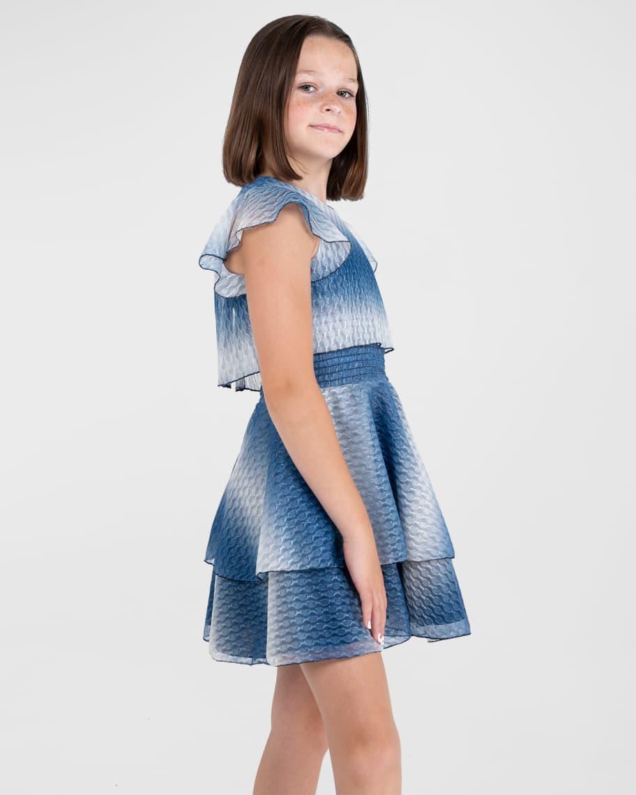 Zoe Girl's Daza Ombre Tiered Dress, Size 7-16 | Neiman Marcus