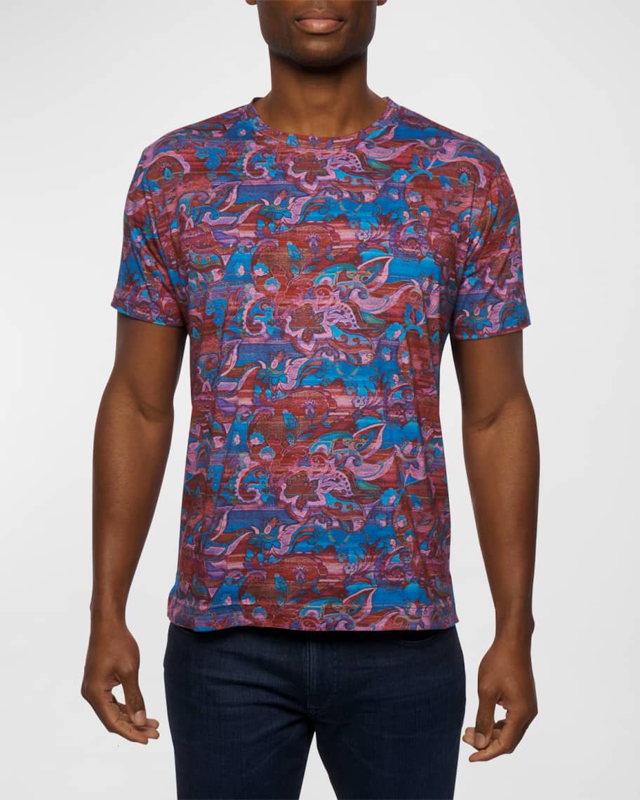 Robert Graham Men's Lazo Graphic Crewneck T-Shirt | Neiman Marcus