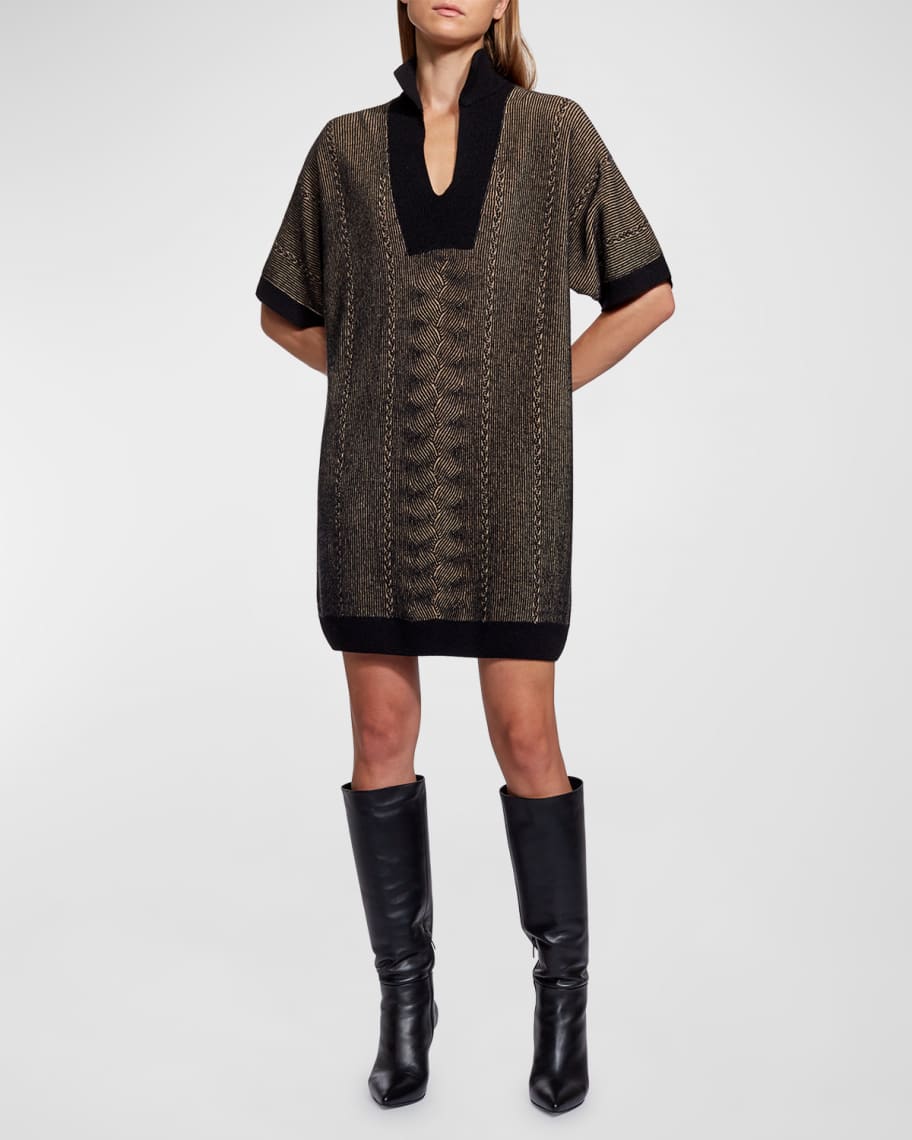 KNITSS Gabi Short-Sleeve Knit Mini Dress | Neiman Marcus