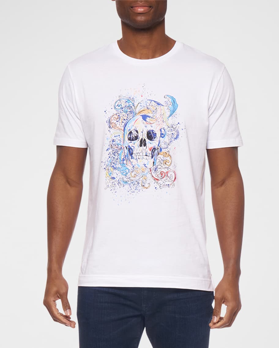 Robert Graham Men's Splash Skull Graphic T-Shirt | Neiman Marcus
