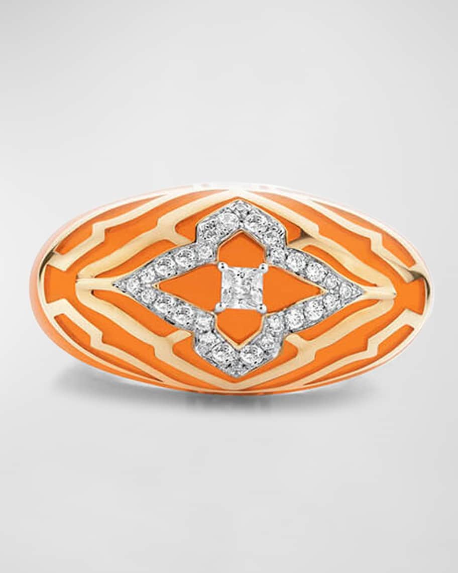 Farah Khan Atelier 18K Yellow Gold Flush Orange Mumbai Vivacious Ring, Size 7 | Neiman Marcus
