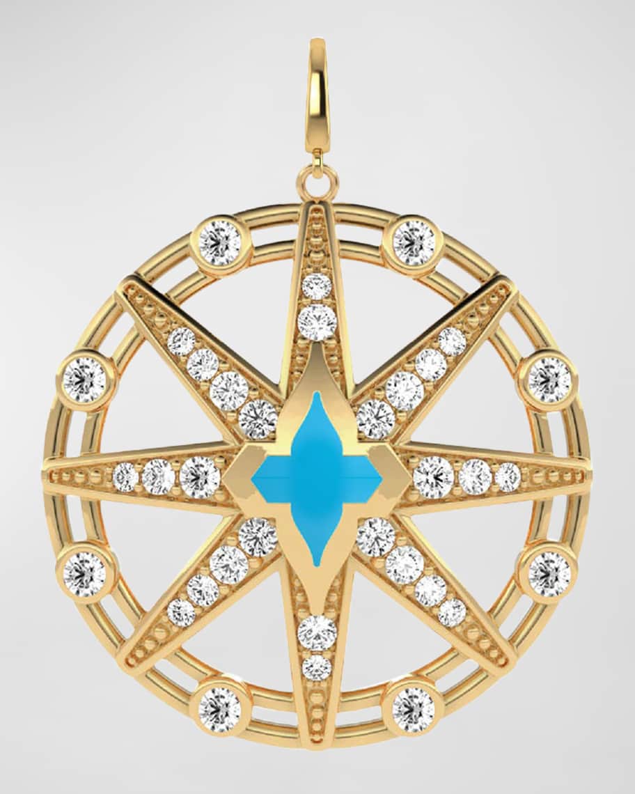 Farah Khan Atelier 18K Yellow Gold Aruba Blue Charm | Neiman Marcus