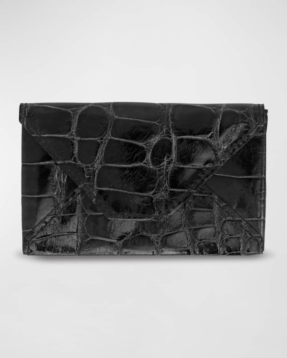 Abas Men's Glazed Alligator Leather Envelope Card Case | Neiman Marcus