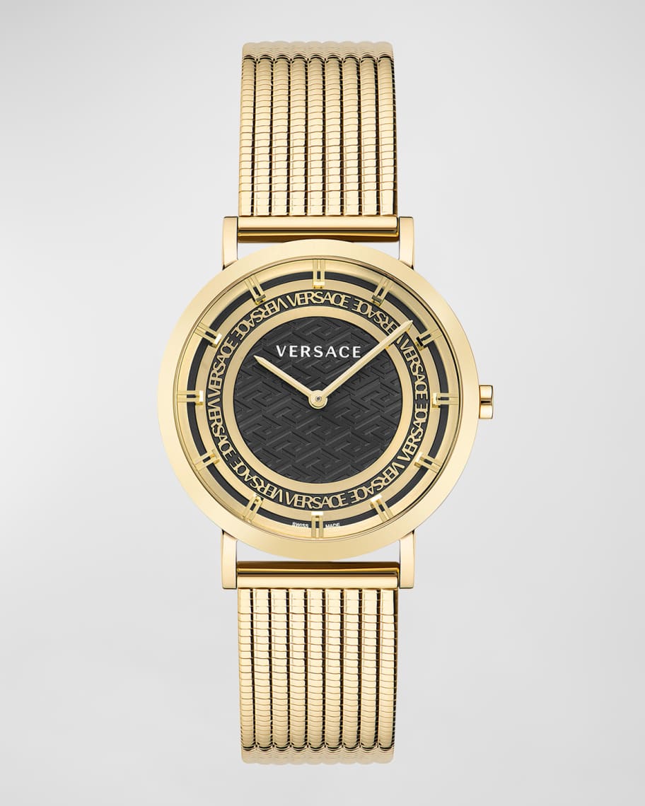 Versace Versace New Generation Watch with Bracelet Strap, Gold/Black ...