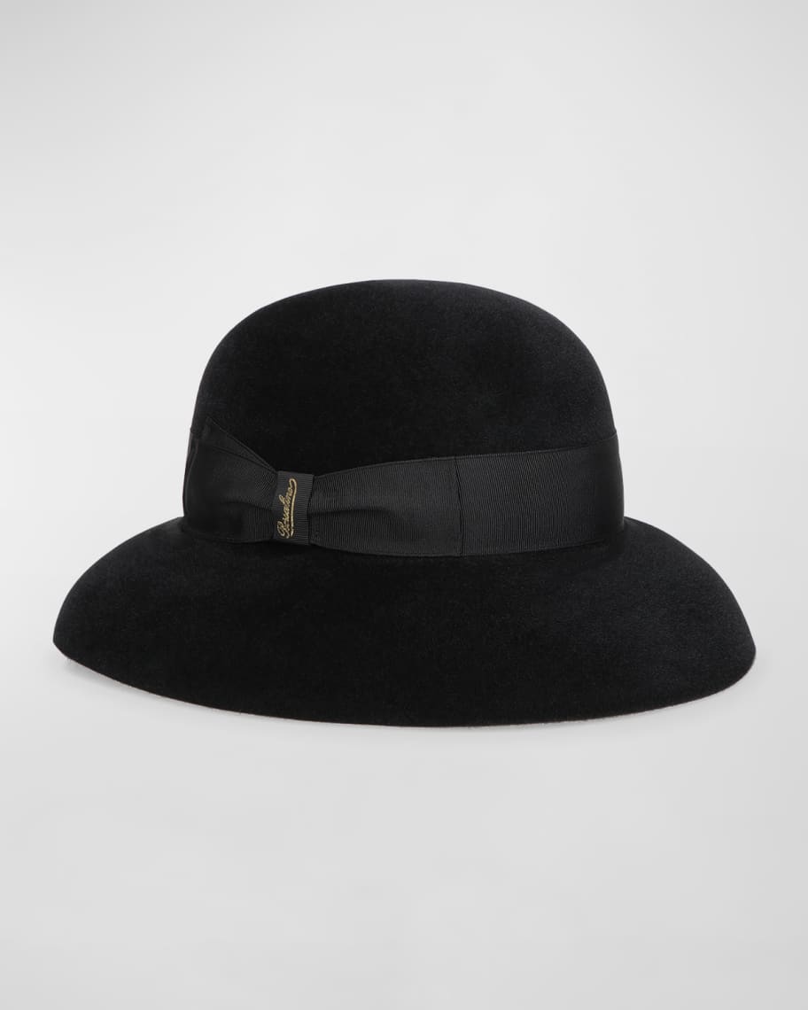 Borsalino Audrey Velour Rabbit Felt Bucket Hat | Neiman Marcus