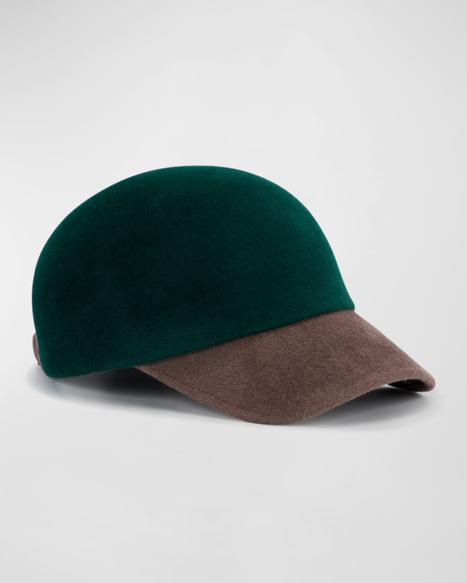 D'Estree Raymond Two-Tone Wool Felt Baseball Cap | Neiman Marcus