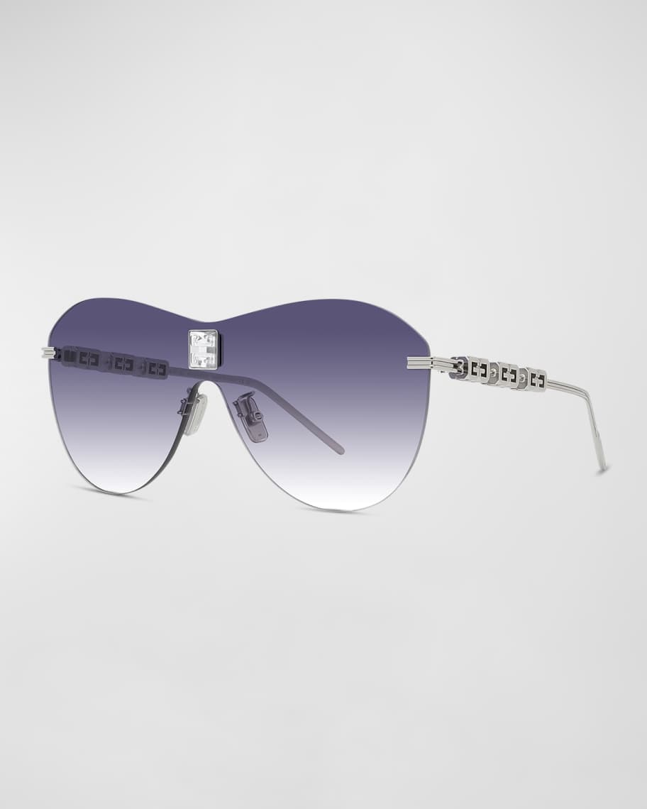 Givenchy 4G Rimless Round Nylon and Metal Sunglasses | Neiman Marcus