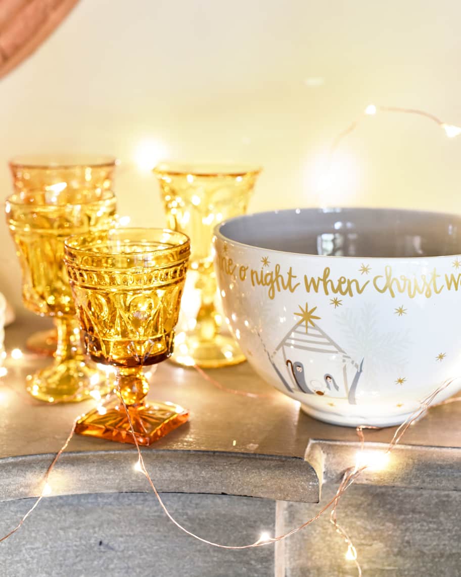 Coton Colors Neutral Nativity Footed Bowl | Neiman Marcus