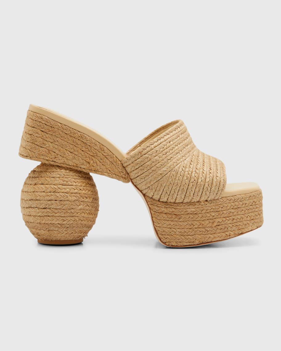 Cult Gaia Ashley Platform Sphere-Heel Mules | Neiman Marcus