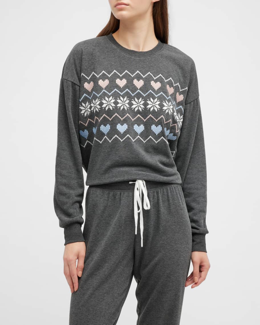 PJ Salvage Summit View Embroidered Sweatshirt | Neiman Marcus