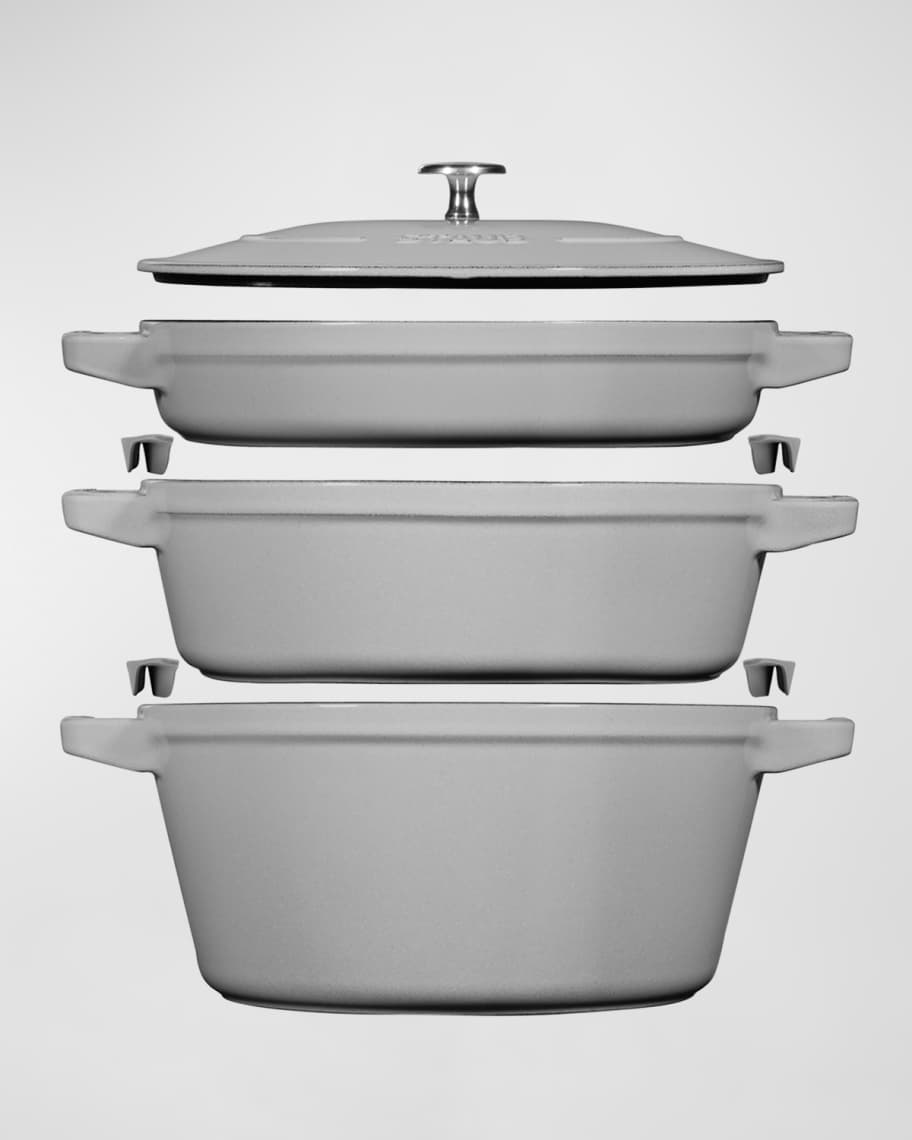 Staub Cast Iron 4-Piece Stackable Set | Neiman Marcus