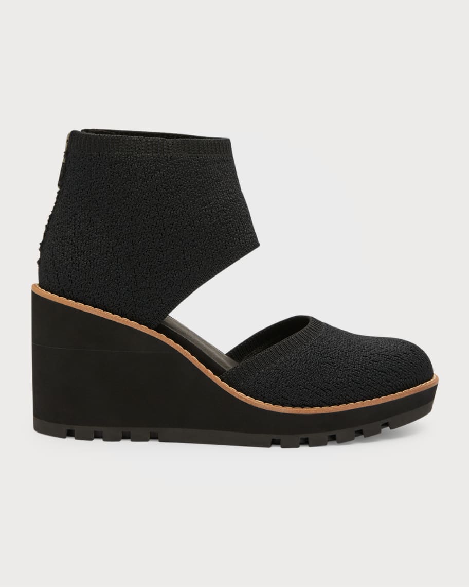 Eileen Fisher Alec Round-Toe Stretch Wedges | Neiman Marcus